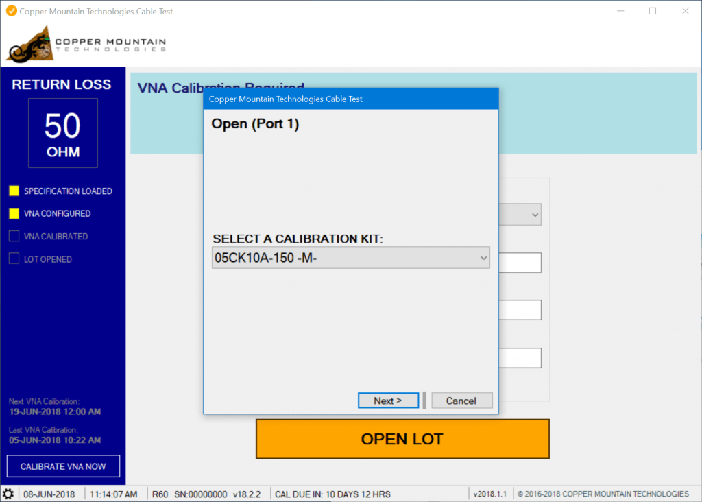 Manufacturing Test Plug-in - Copper Mountain Technologies